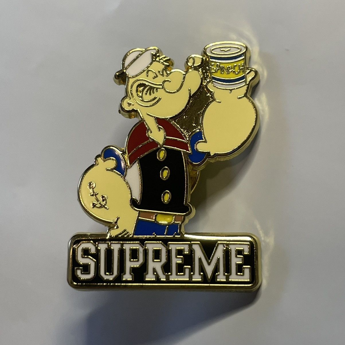 Supreme × Vintage Supreme Popeyes pin RARE | Grailed