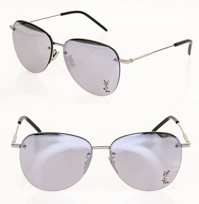 Yves Saint Laurent SAINT LAURENT SILVER 328KM 328 YSL 002 Logo ...