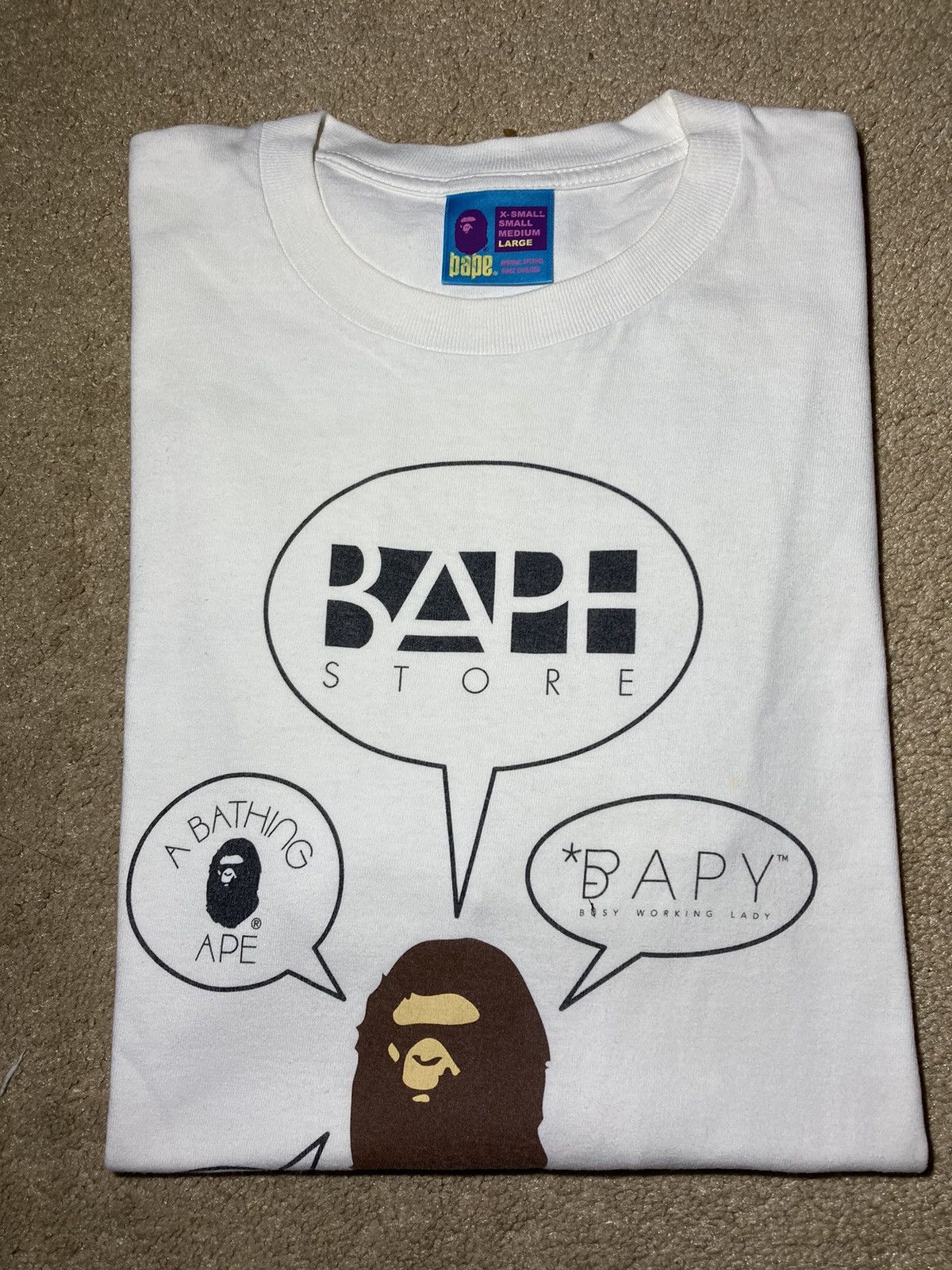 Bape 2007 Bape Store Multi Logo Circle College Baby Milo Large OG | Grailed