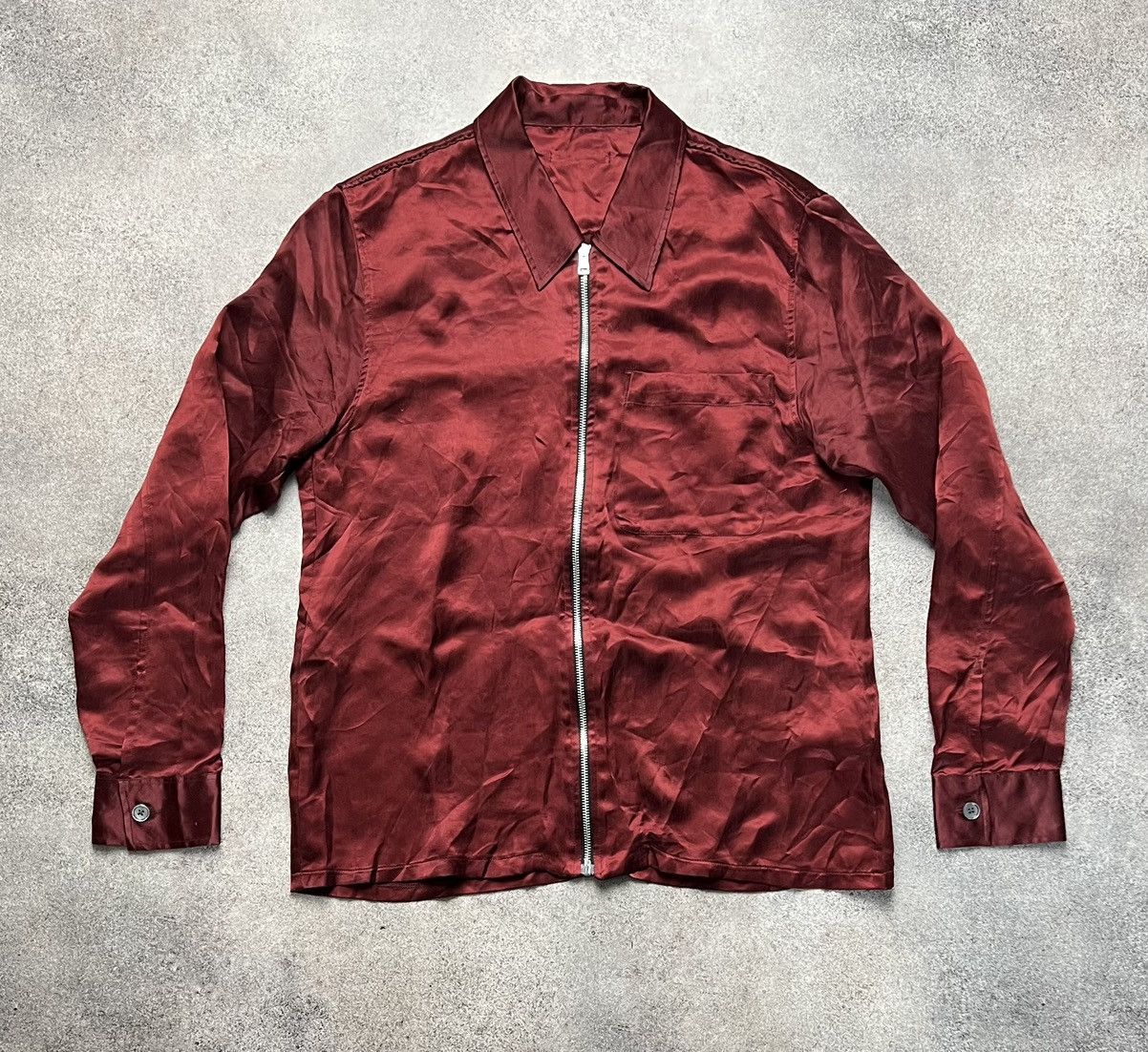 Our Legacy OUR LEGACY drip shirt dark blood cupro | Grailed