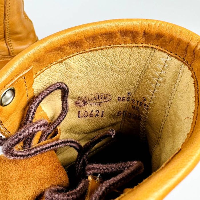 Justin Boots Vintage Women's Justin Tan Leather Combat Boots 5B L0621 ...