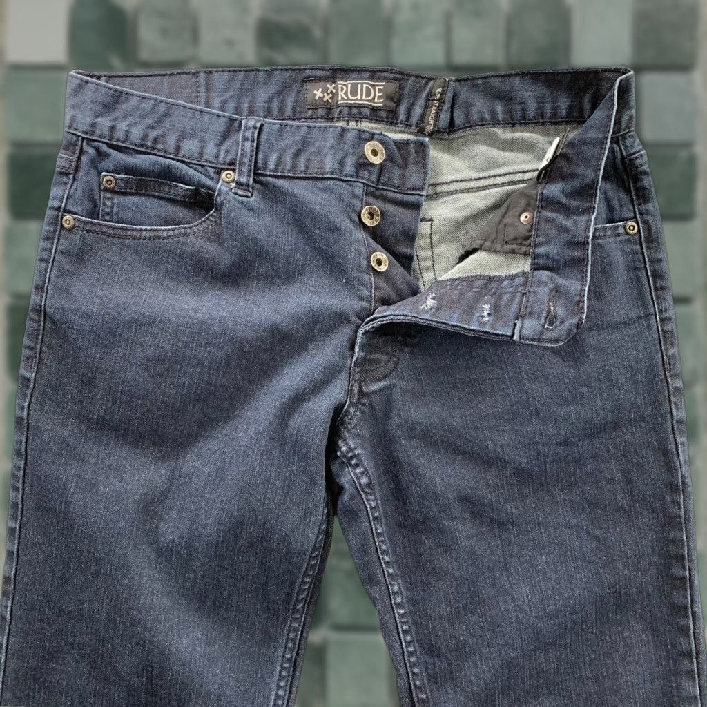 Vintage Rude Jeans Slim Straight Blue 32x31 Men's Denim Regular Fit ...