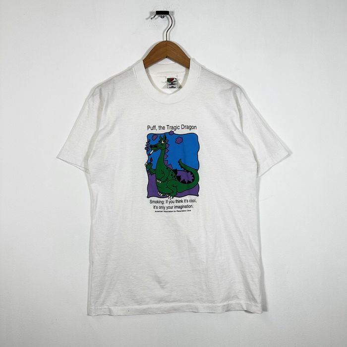 Streetwear Vintage 90s Puff, the Tragic Dragon Anti Smoking PSA Graphic ...
