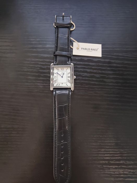Watch 🔥NEW IN BOX Pablo Raez 40mm Black Leather Men's Tank Watch | Grailed