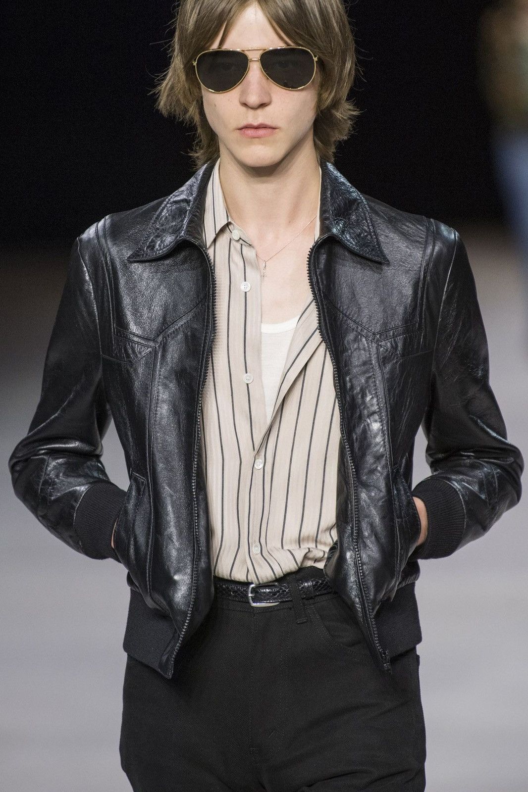 Celine × Hedi Slimane Celine SS20 leather jacket | Grailed