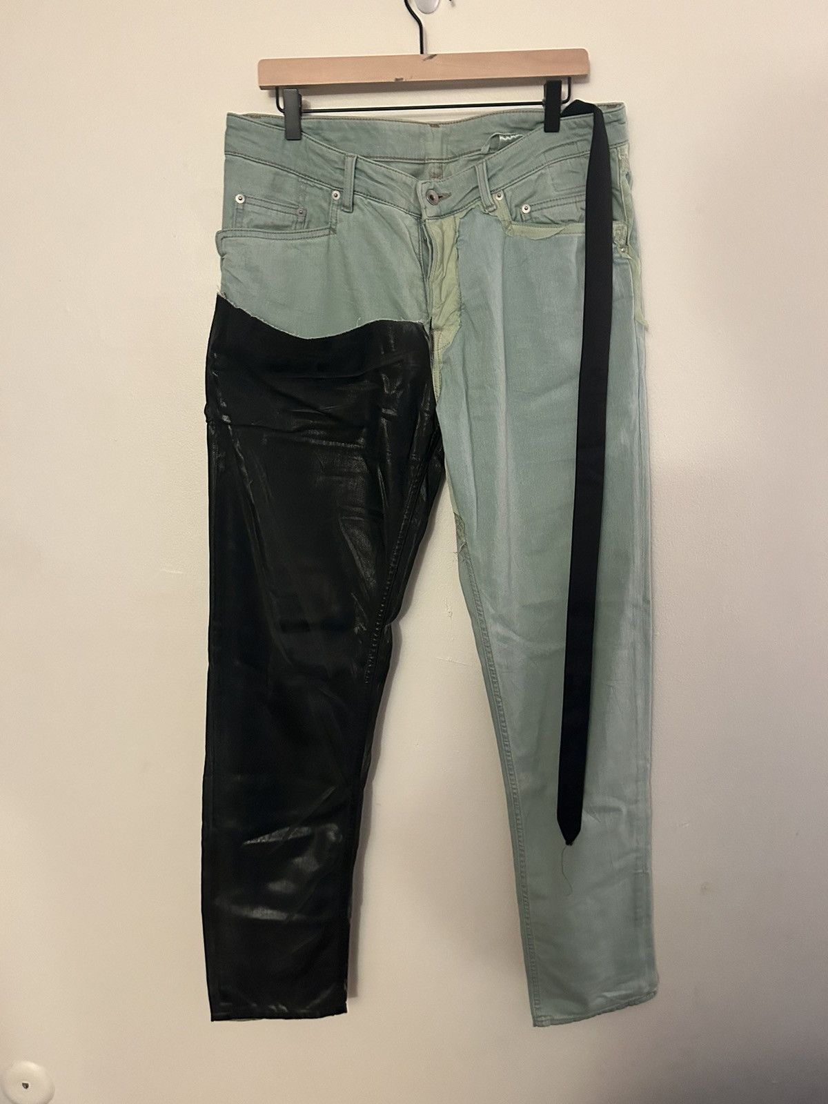 Rick Owens × Rick Owens Drkshdw SAMPLE Rick Owens Aqua Tyrone Cut Denim ...