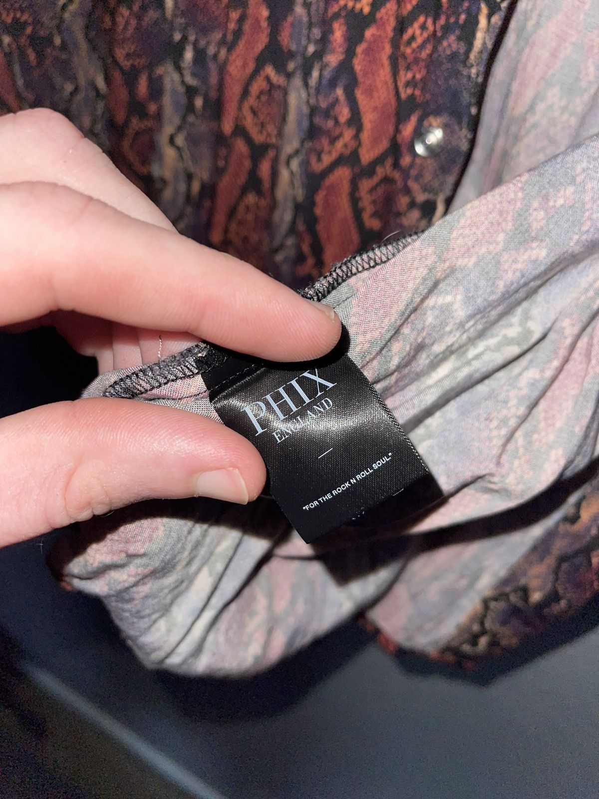 Phix Clothing Phix clothing snakeskin shirt | Grailed