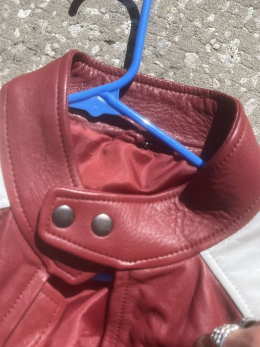 Vintage FIGHT CLUB TYLER DURDEN RED LEATHER JACKET | Grailed