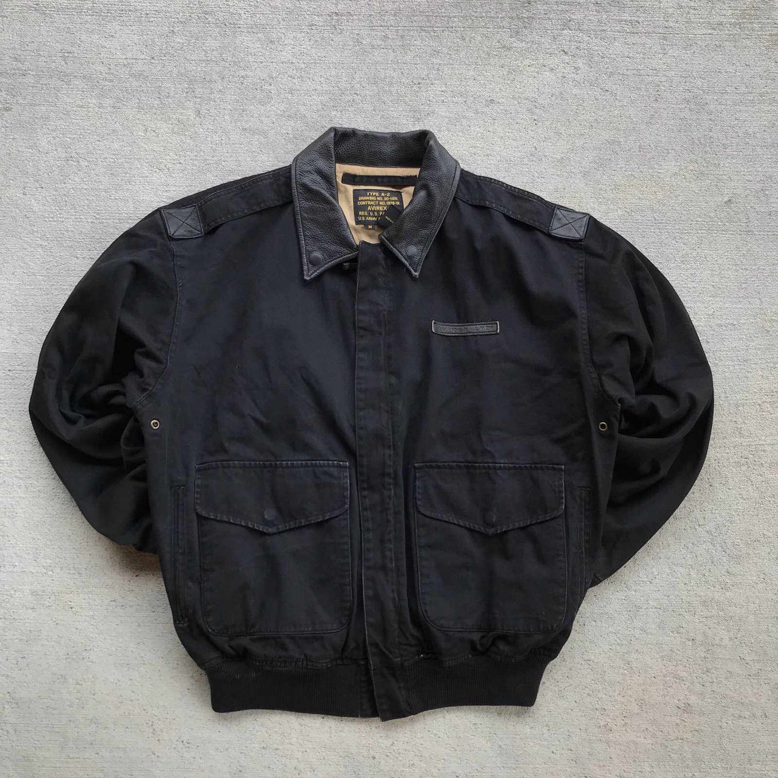Avirex × Japanese Brand × Vintage Vintage Avirex Type A-2 Black Bomber ...