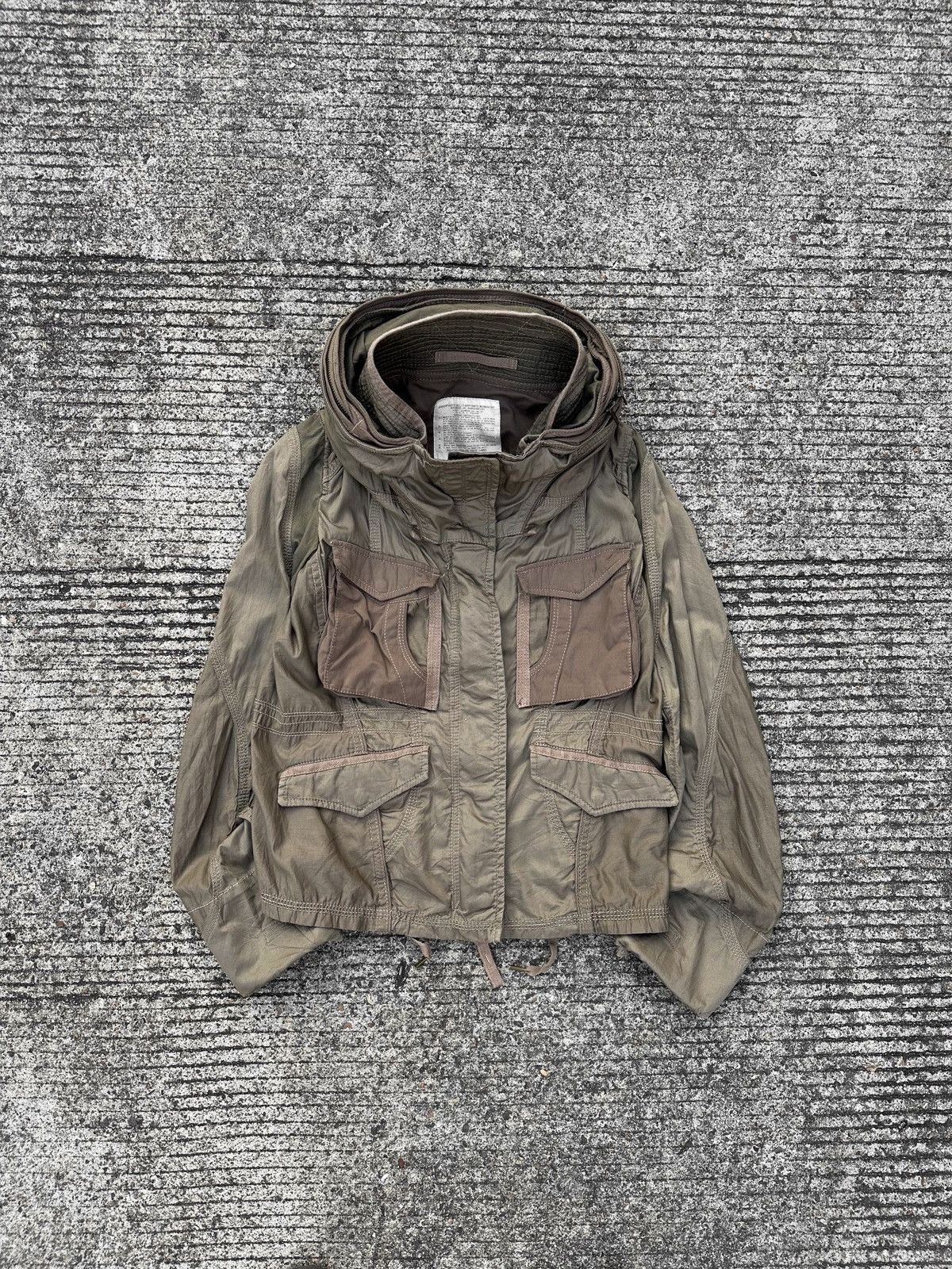 If Six Was Nine 2000s GOA Cyber Military Bono Jacket | Grailed
