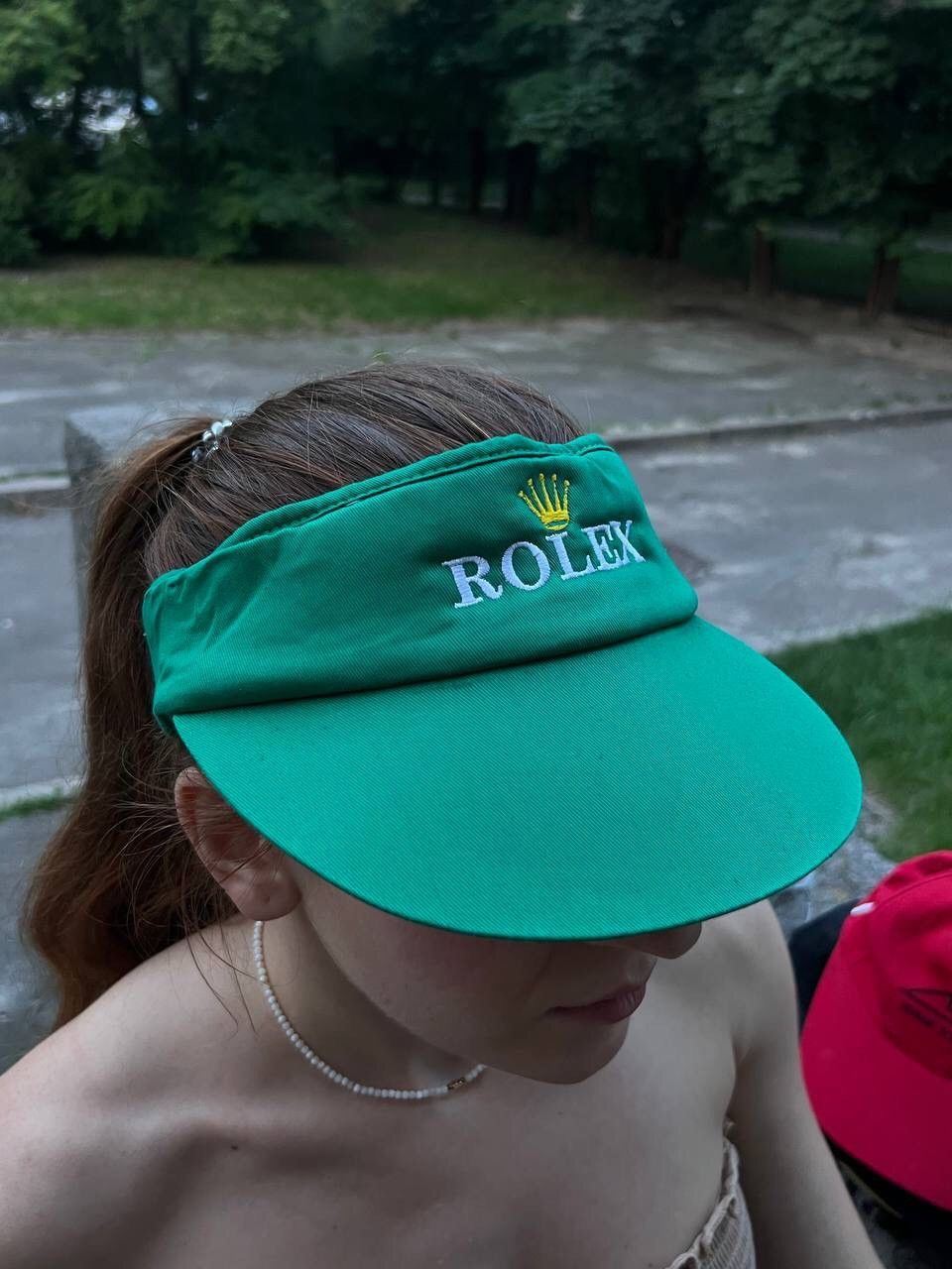Rolex × Vintage Vintage Rolex Visor Golf Tennis Yachting Green cap hat ...