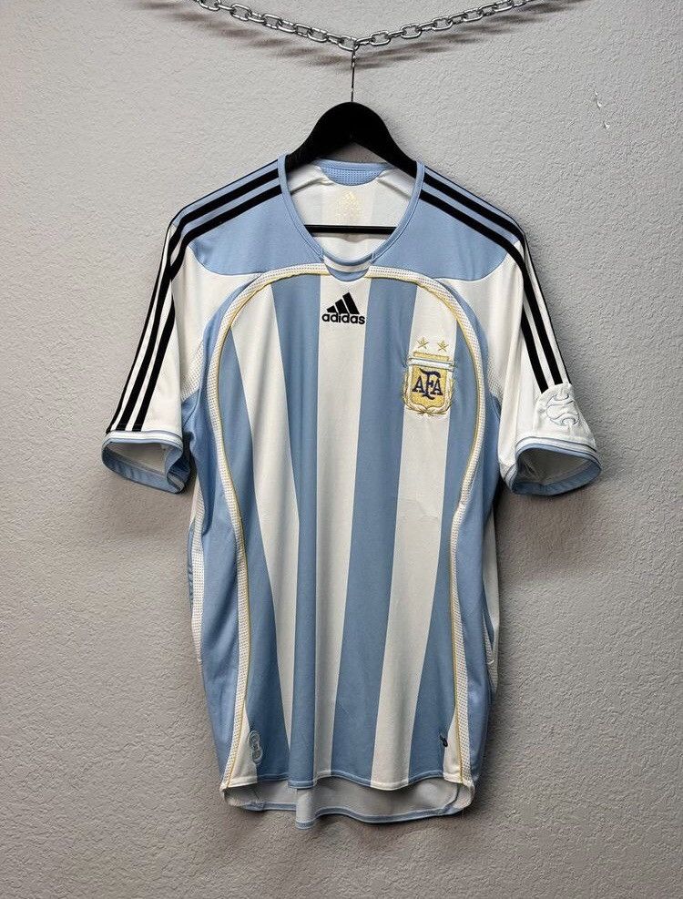 Adidas × Vintage Adidas Argentina 2006 Home Soccer Jersey Blockore Kit ...