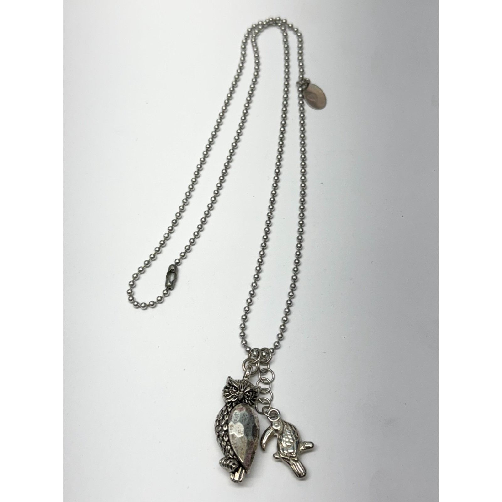 Vintage Vintage bead chain owl toucan bird charm necklace | Grailed