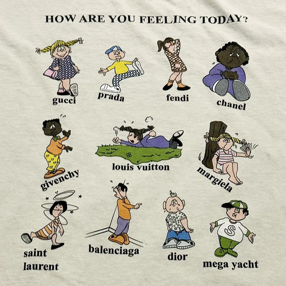 Designer × Mega Yacht × Streetwear MEGA YACHT HOW ARE YOU FEELING TEE ...