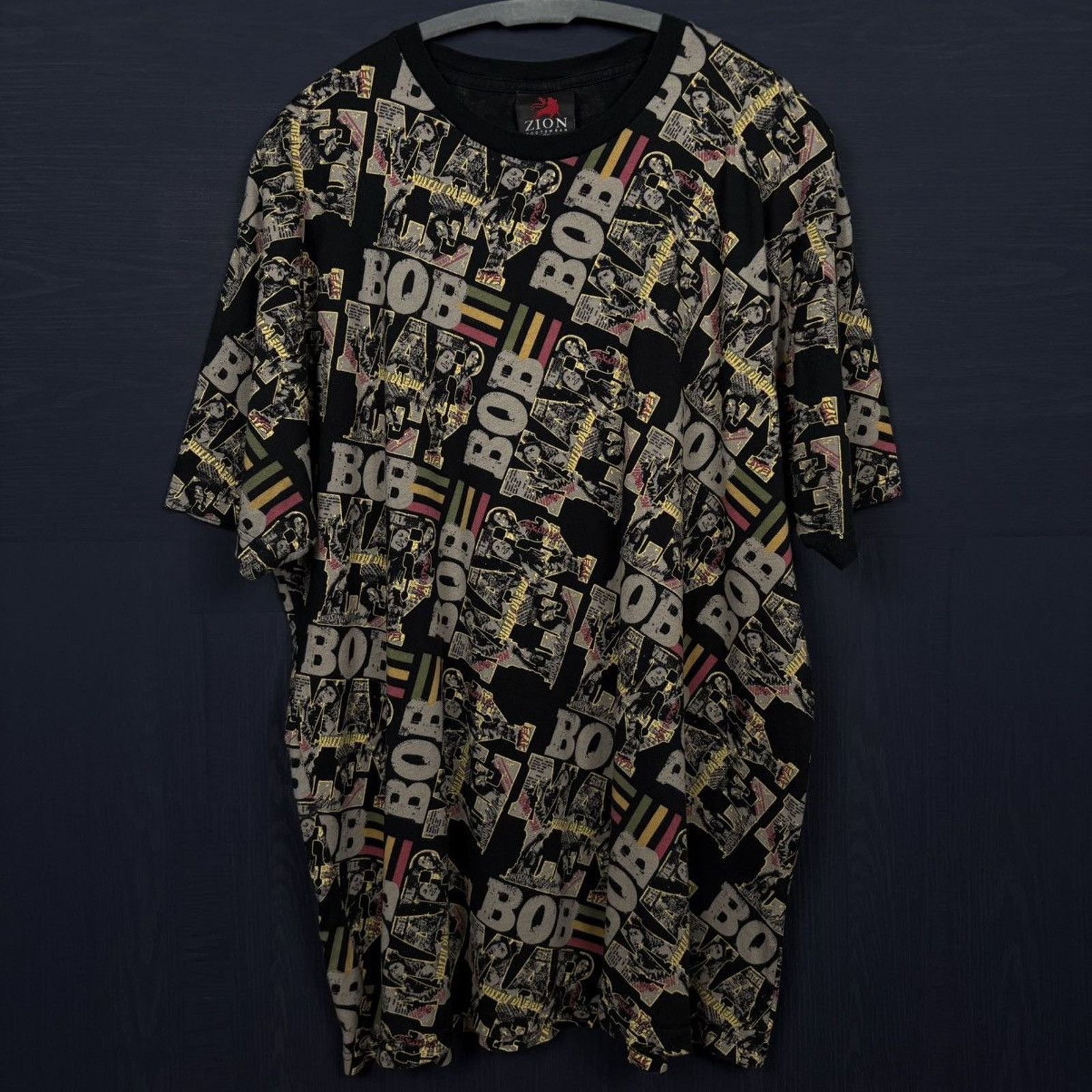Vintage × Zion Rootswear 🇯🇲ZION ROOTSWEAR Bob Marley Collage T | Grailed
