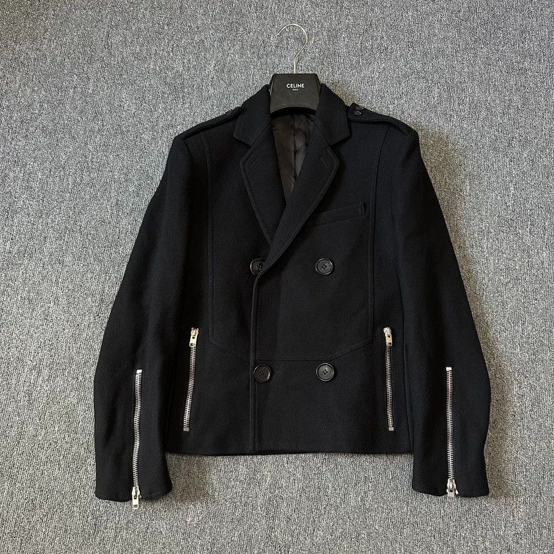 Dior Dior 07AW Motorcycle Zipper Tweed Prince of Wales Double-br | Grailed