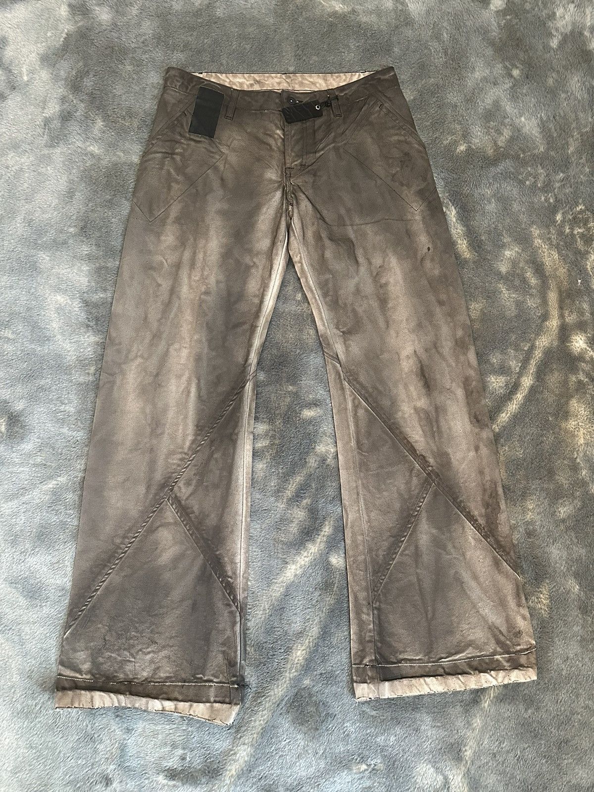 Rick Owens Rick Owens SLAB Brown Garment Dyed Cotton Pants | Grailed