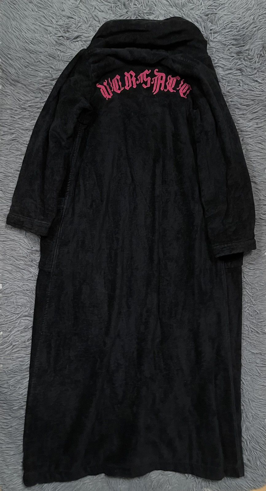 Versace × Vintage Versace 00s vintage gothic text logo bathrobe | Grailed