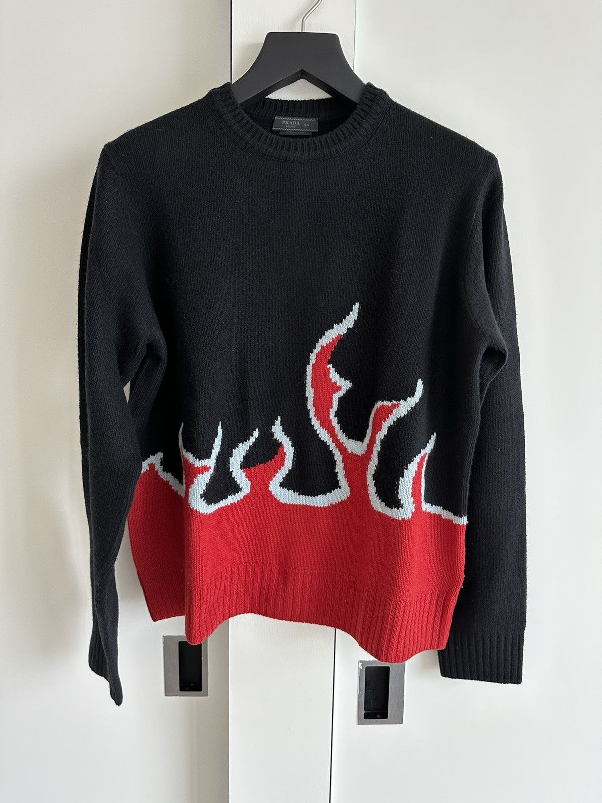 Prada Rare Wool Flames Sweater | Grailed