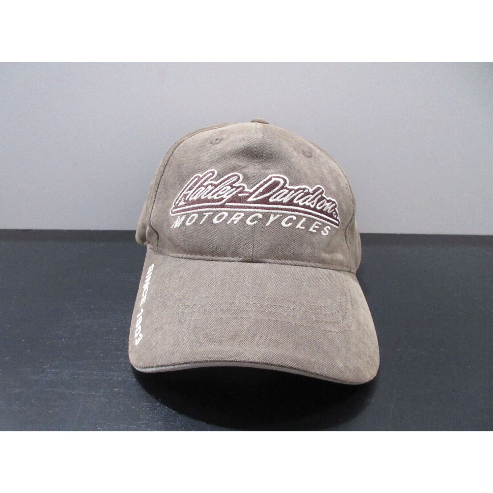 Harley Davidson Harley Davidson Hat Cap Strap Back Green White Logo ...