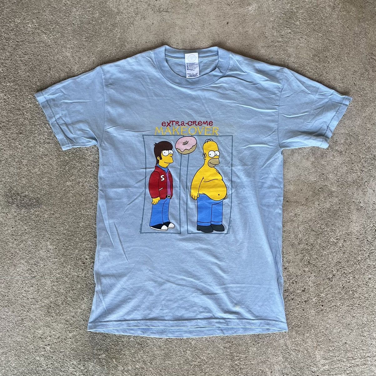 Vintage The simpson Homer graphic tshirt extra-cream make over | Grailed