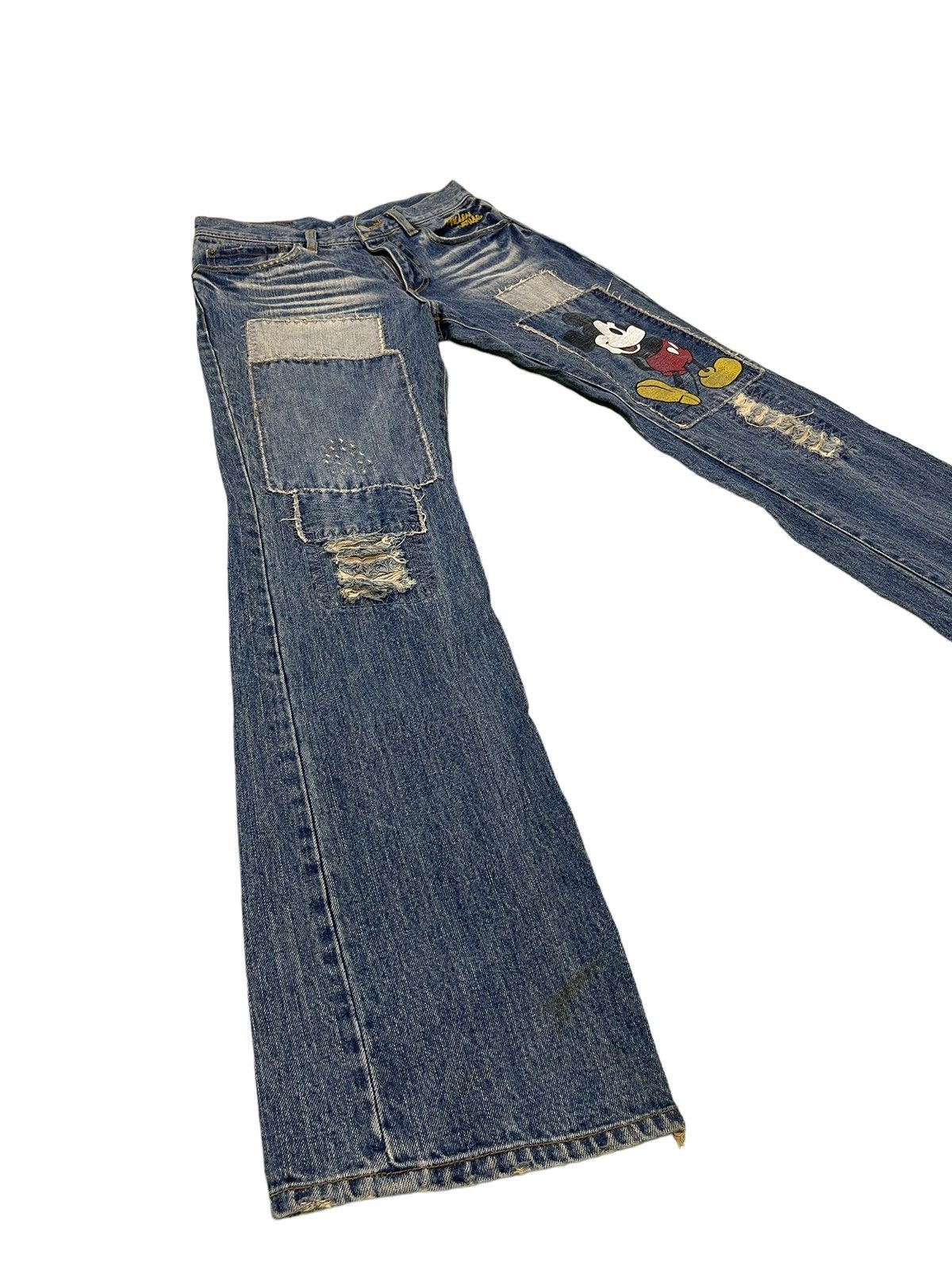 Japanese Brand × Mickey Mouse × Streetwear Flare Jeans Disney Mickey ...