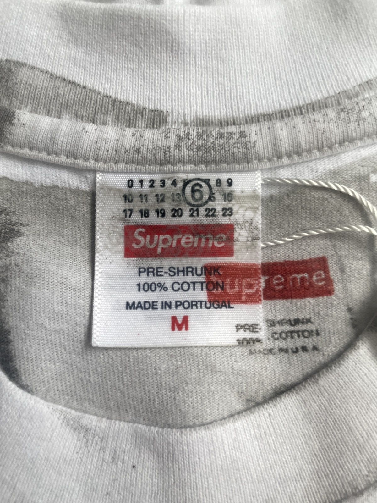 Supreme Supreme MM6 Maison Margiela Box Logo Tee White Size Medium | Grailed