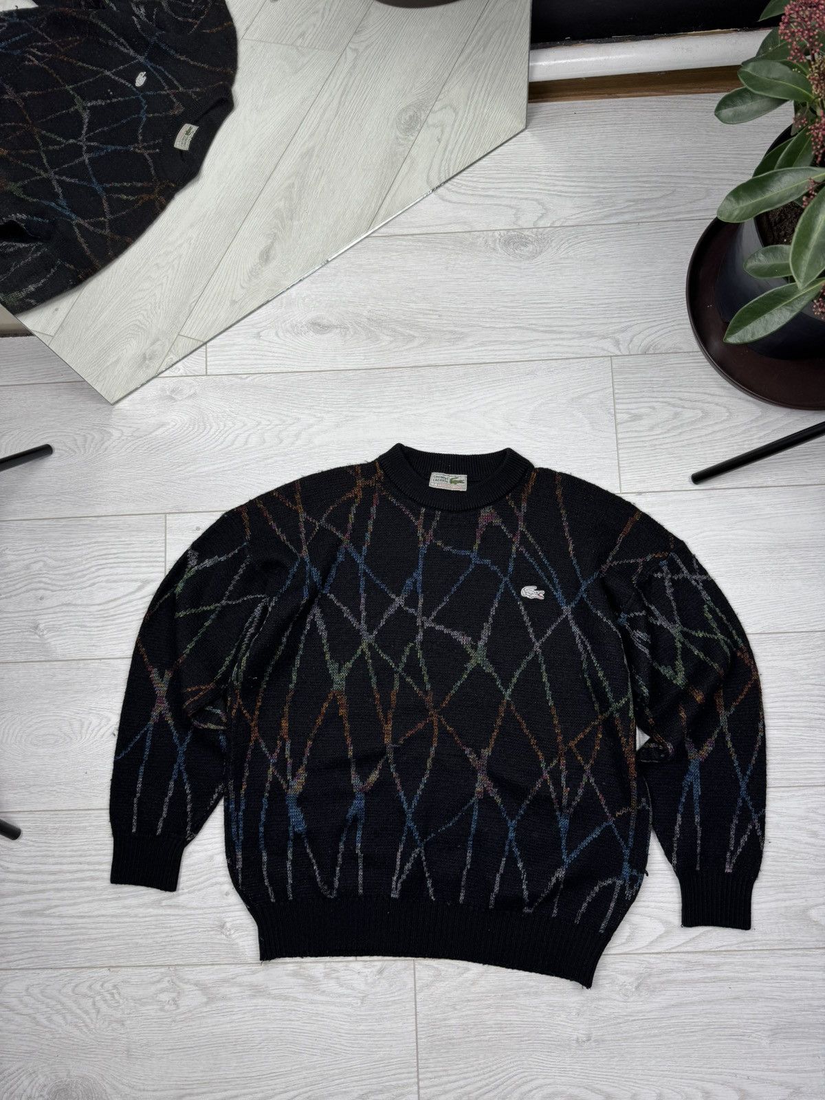 Avant Garde × Lacoste × Vintage 80s Vintage Lacoste Rainbow Cable Knit ...