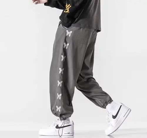 Vintage japanese style butterfly sweatpants | Grailed