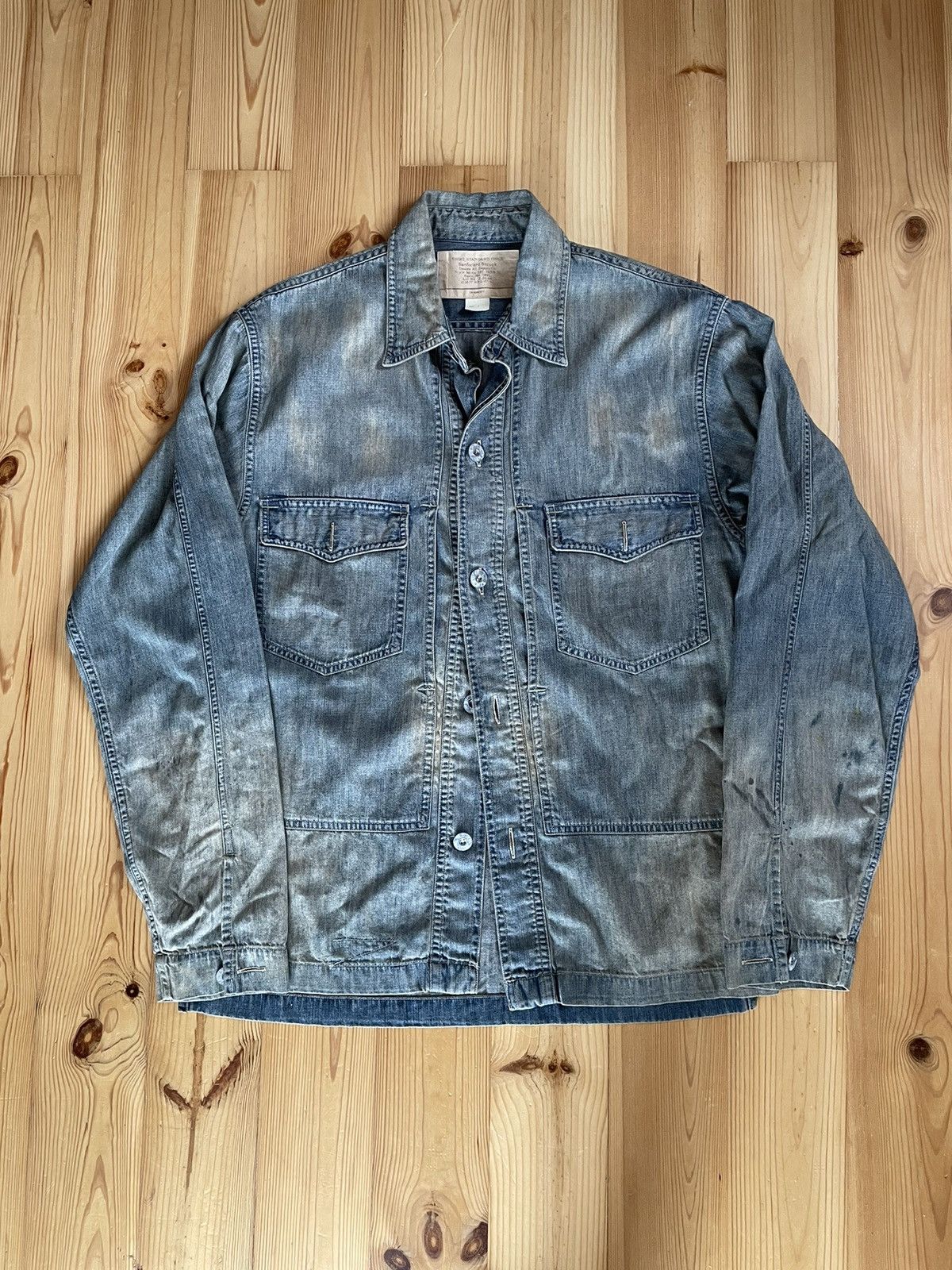 RRL Ralph Lauren × Vintage RRL US Army washed denim shirt | Grailed