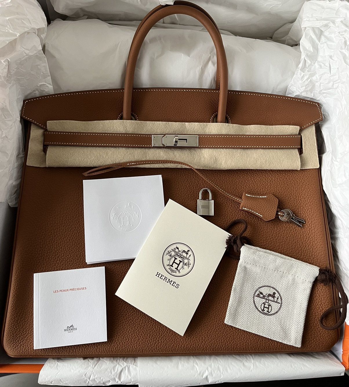 Hermes Hermès Super RARE FULL SET Togo Birkin 40 Gold U Stamp 2023 ...