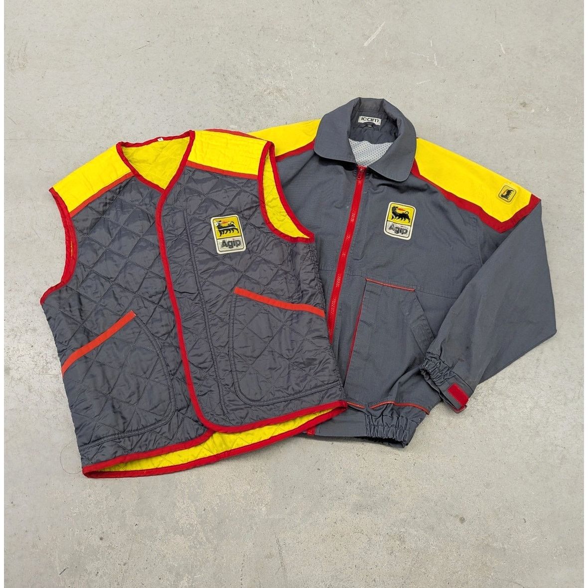 Ferrari × Vintage Vintage Agip Gas Station Ferrari Formula 1 Jacket ...