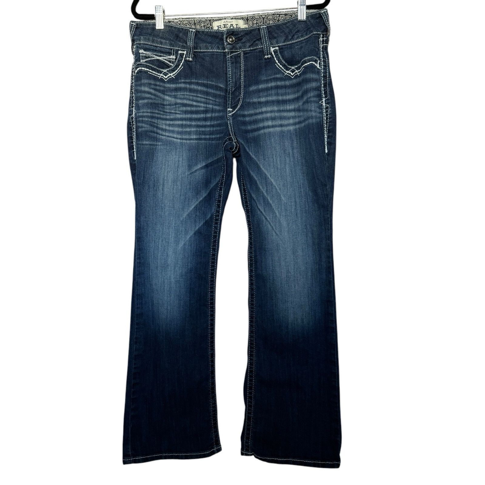 Ariat Ariat Real Demin Jeans Marine 32R Mid Rise Boot Cut Entwined ...