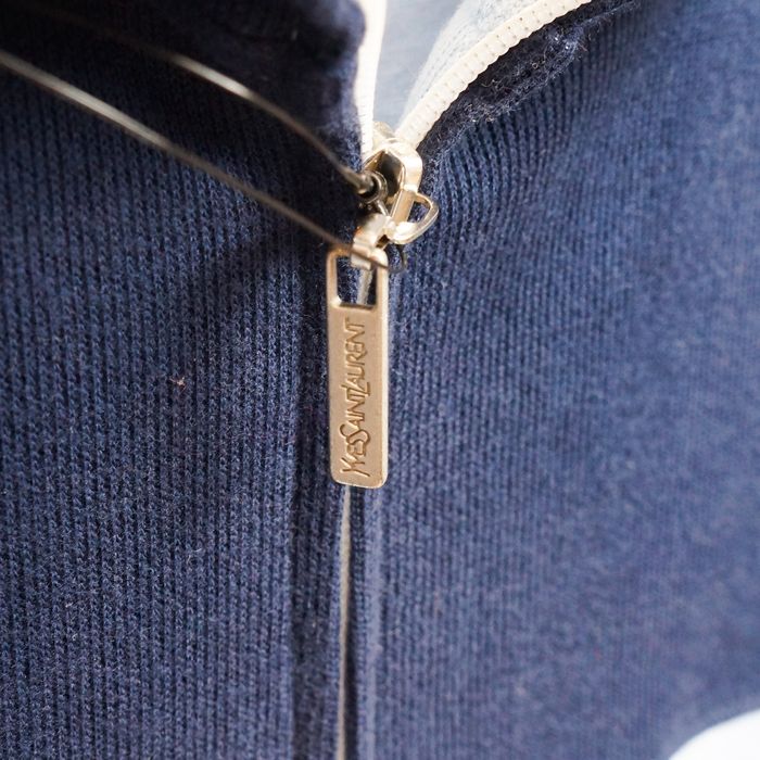 Yves Saint Laurent Yves Saint Laurent Zip Jumper Men Vintage 90s Blue ...