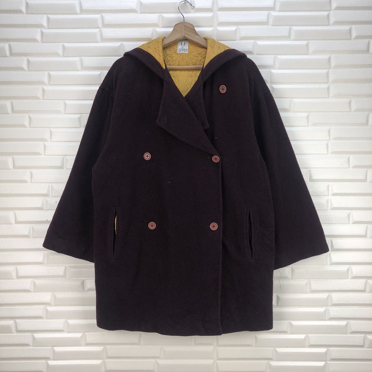 Italian Designers Italian Designer Obzek Wool Hooded Jacket Quilted ...