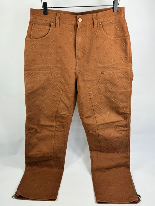 Louis Vuitton CARPENTER MONOGRAM DENIM JEANS | Grailed