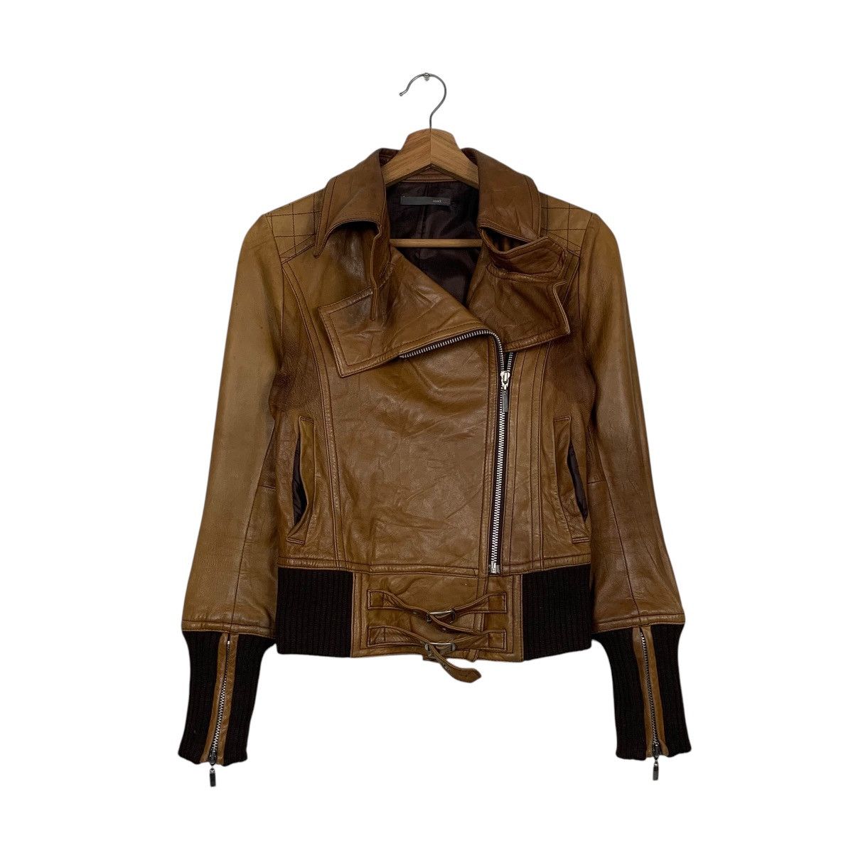Japanese Brand Smork By Diva Double Colar Biker Leather Jacket | Grailed