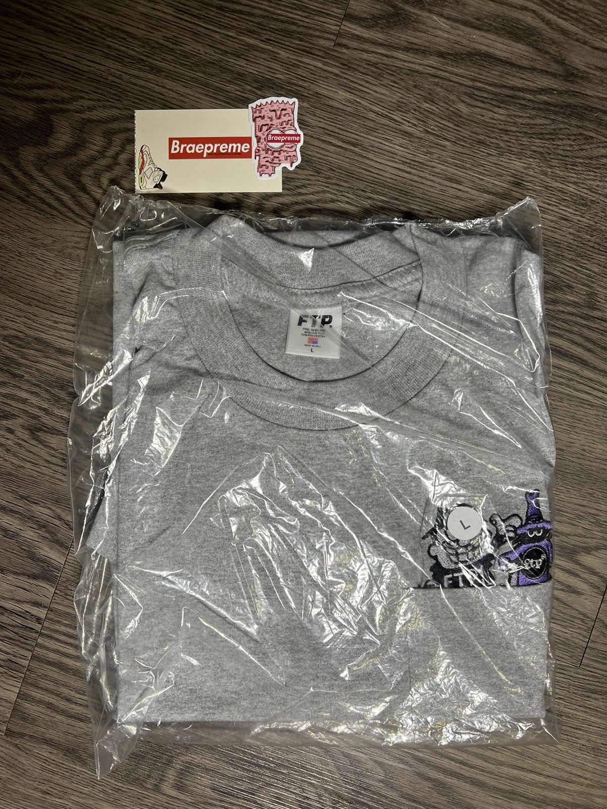 Fuck The Population FTP Boris & Spook Pocket Tee (Heather Grey) | Grailed