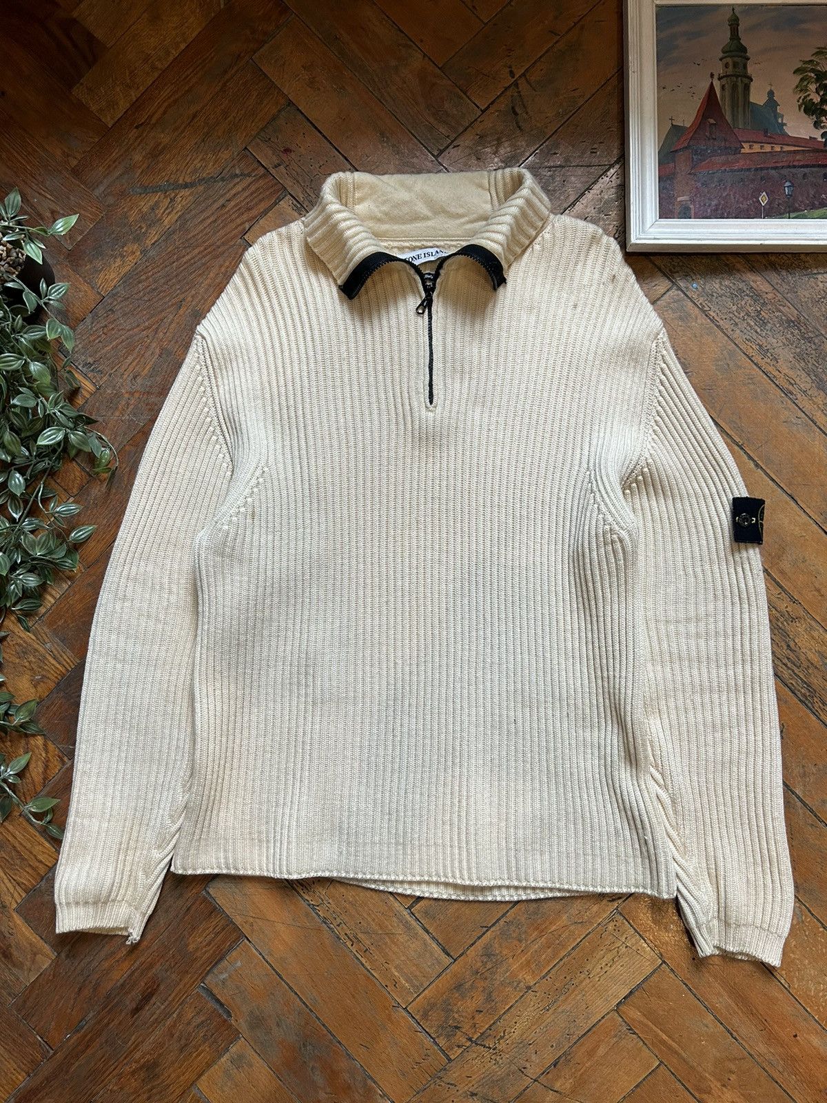 Stone Island Stone island vintage sweater 1/3 zip very rare | Grailed