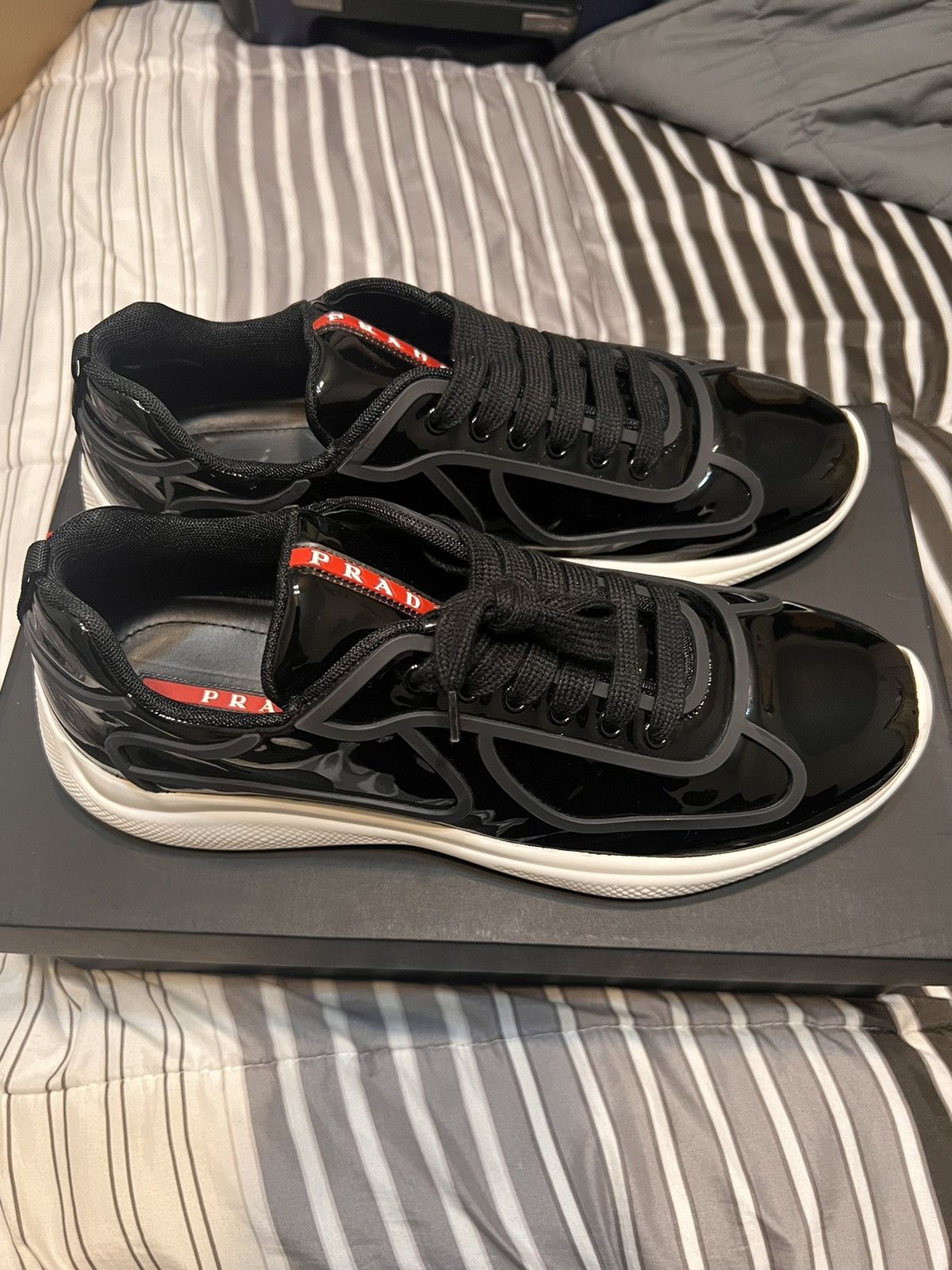 Prada Prada America’s Cup Black Patent Leather | Grailed