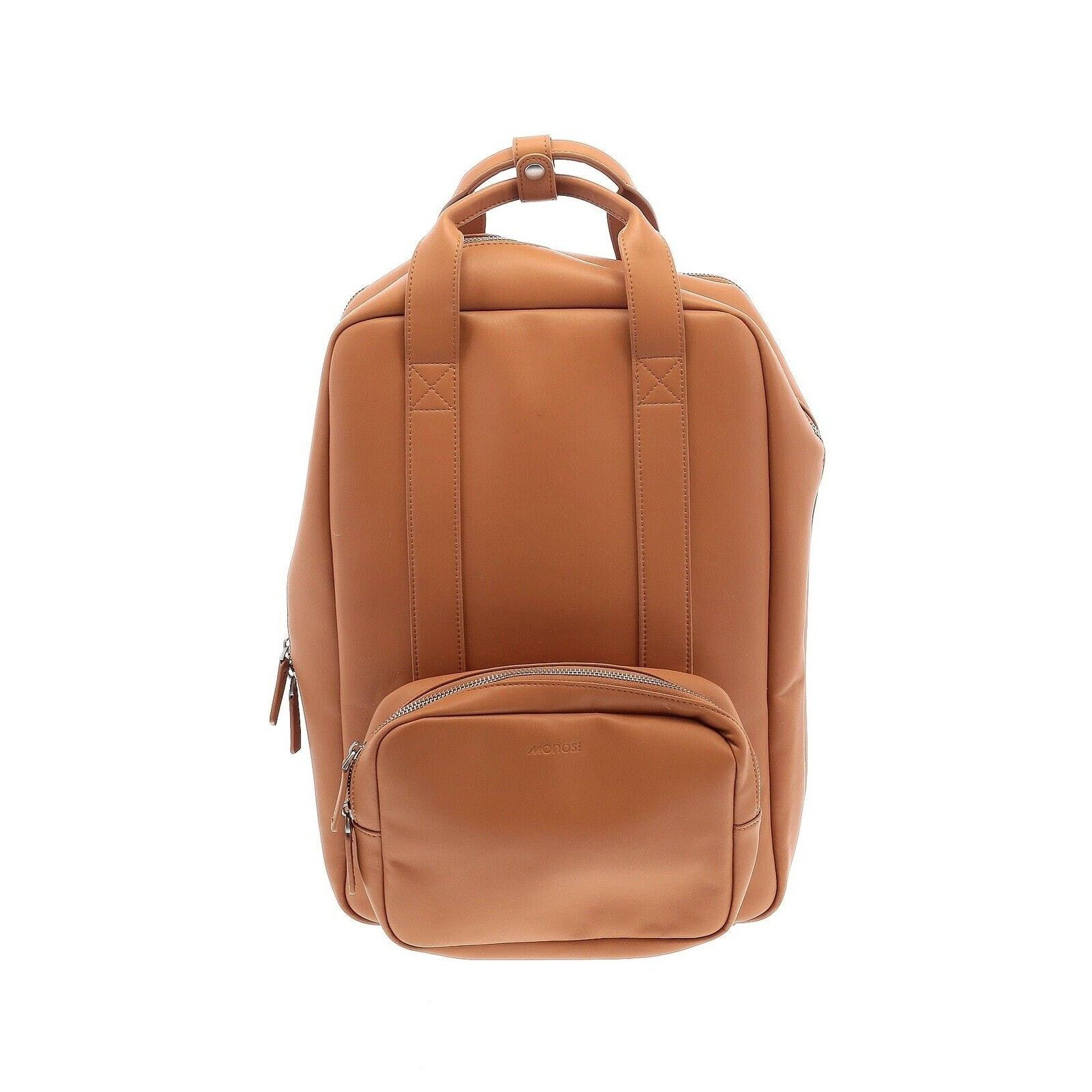 Designer Monos brown Cognac Metro Backpack Traveler Vegan Leather | Grailed