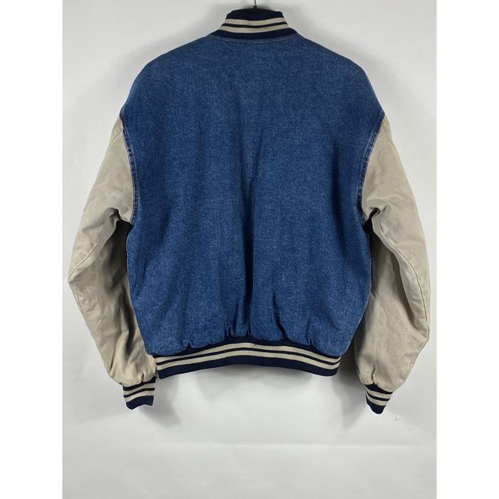 Vintage Vintage MV Sport Vols Football Denim Varsity Jacket Blue/Bei ...