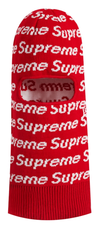 Supreme New Era Repeat Balaclava Red | Grailed