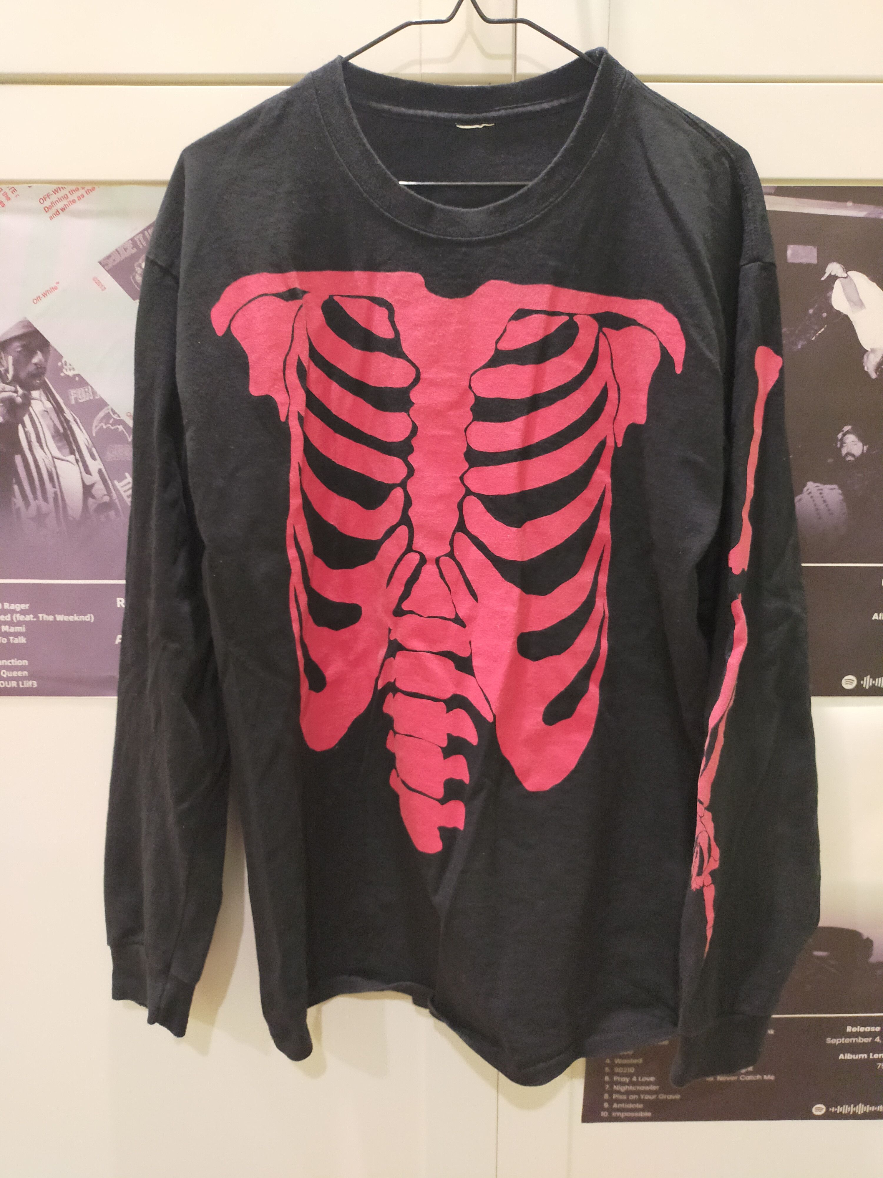 Playboi Carti playboi carti red die lit skeleton longsleeve | Grailed