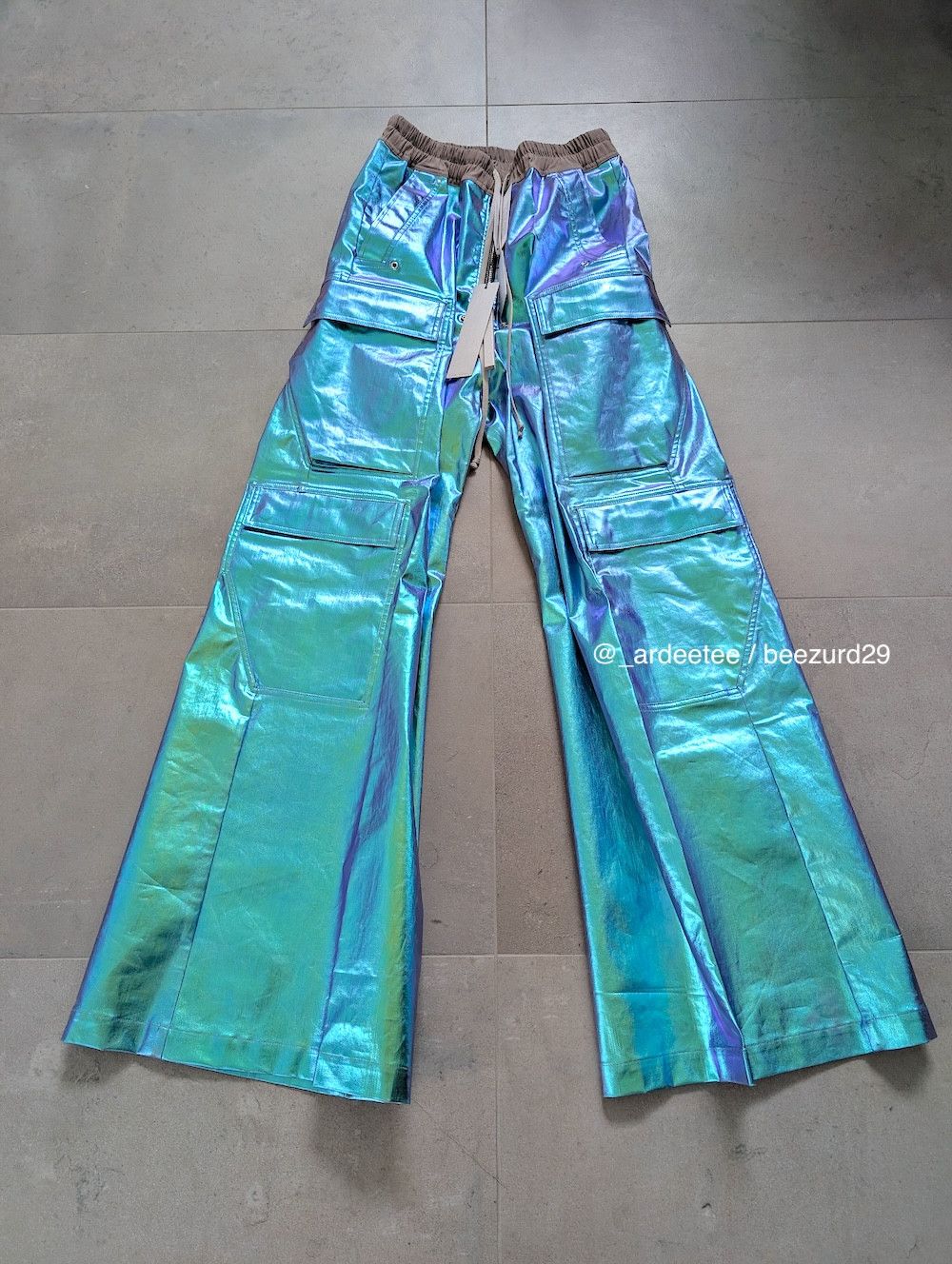Rick Owens *NEW* SS23 RUNWAY JUMBO DOUBLE CARGO BELAS IRIDESCENT | Grailed