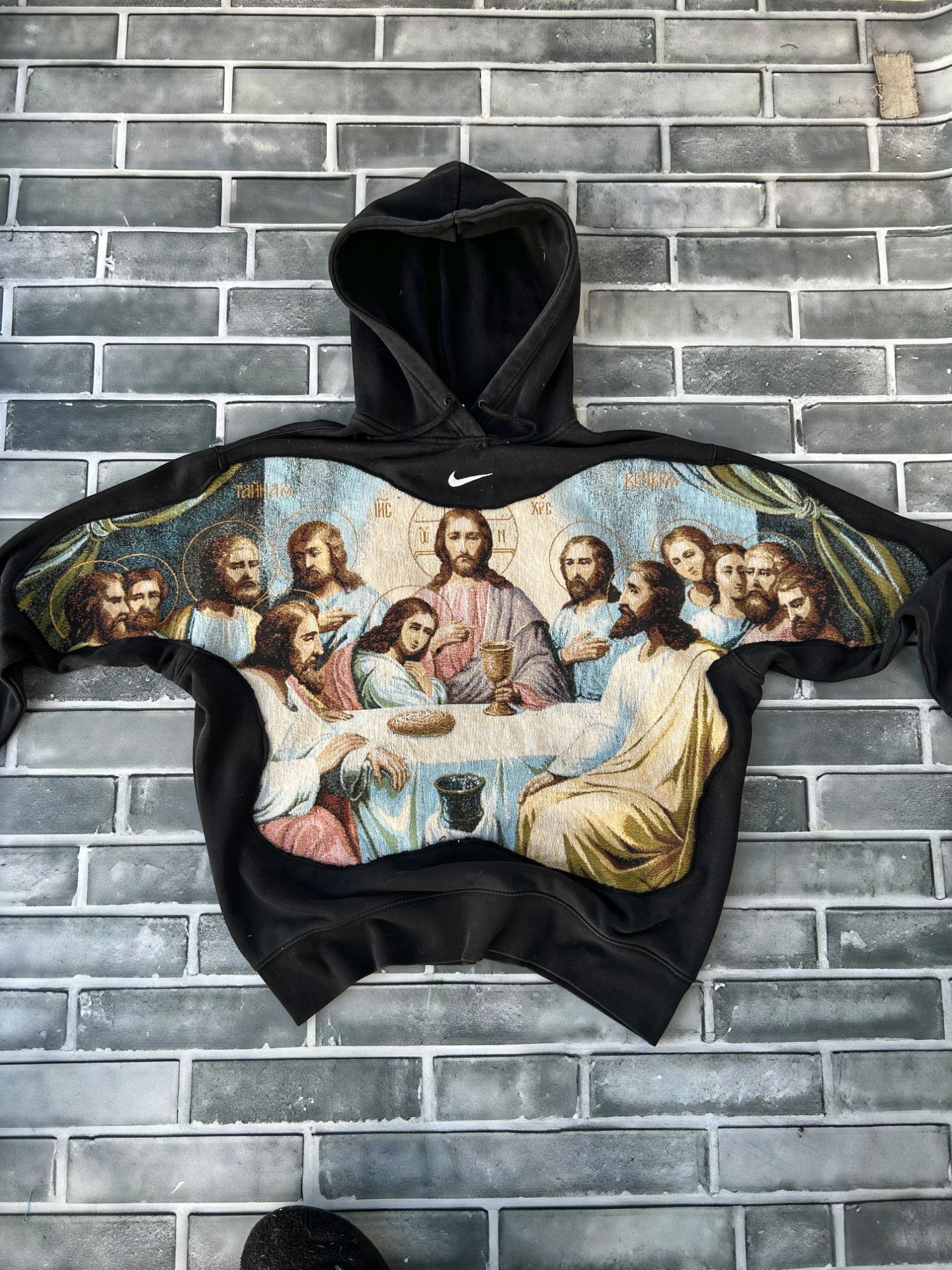 Nike × Streetwear × Vintage Vintage Japanese Jesus Nike Big Logo Centre ...