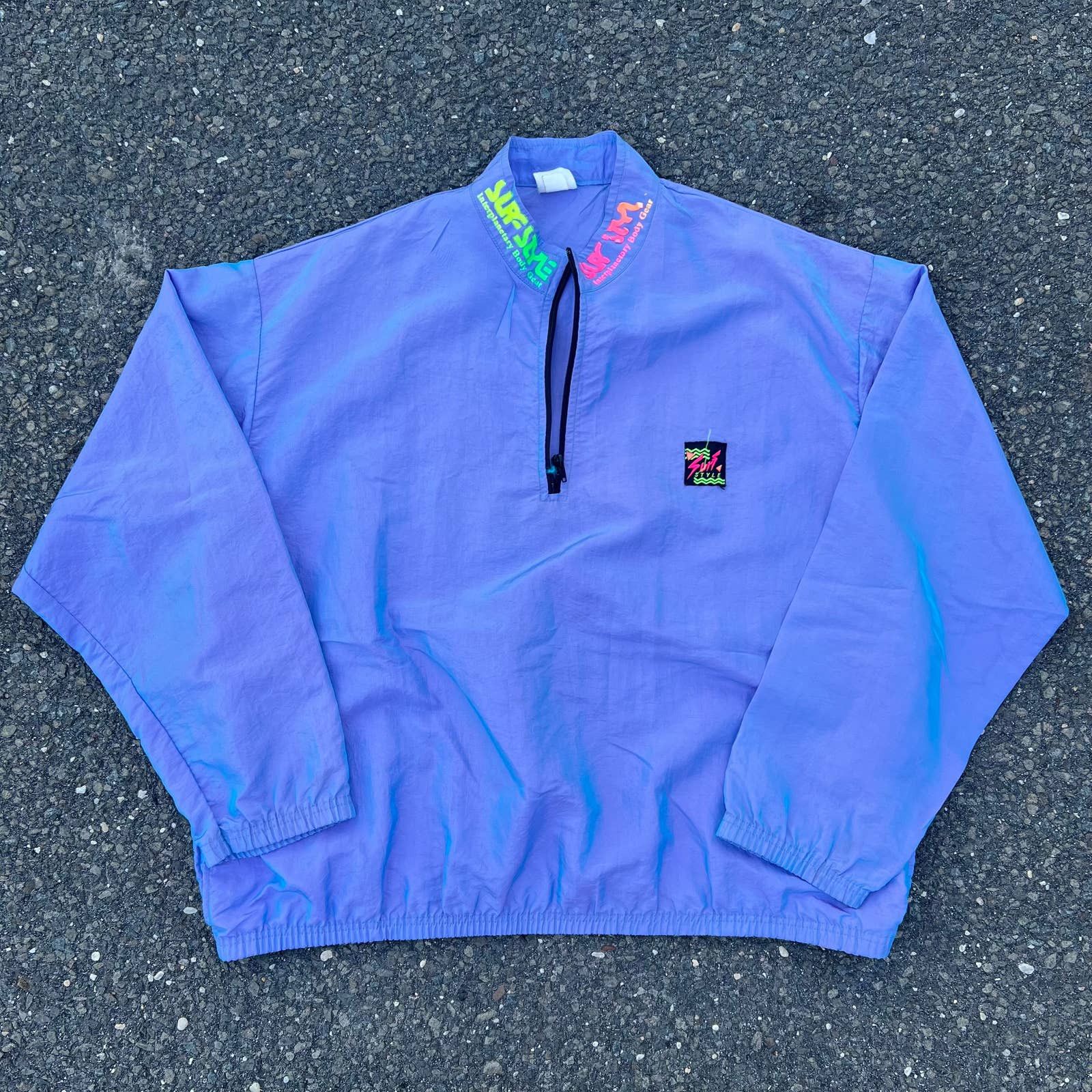 Streetwear × Surf Style × Vintage Vintage blue surf style windbreaker ...