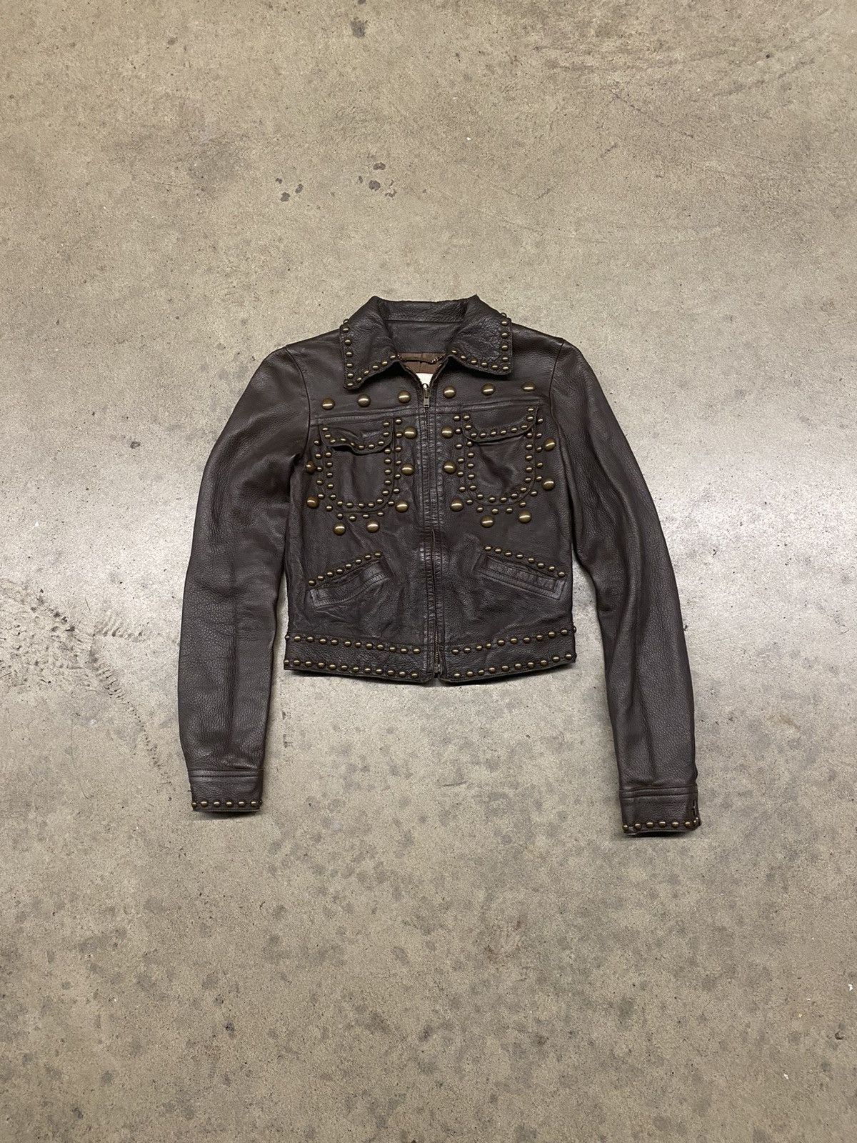 Archival Clothing × Chloe × Designer Chloe leather studded jacket ...