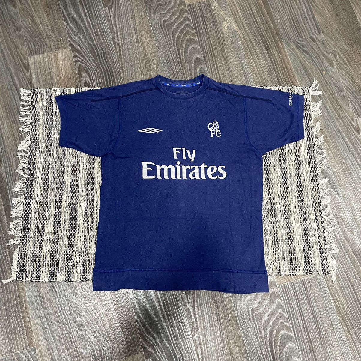 Chelsea Soccer × Vintage Chelsea FC 90s FLY EMIRATES UMBRO AWAY JERSEY ...