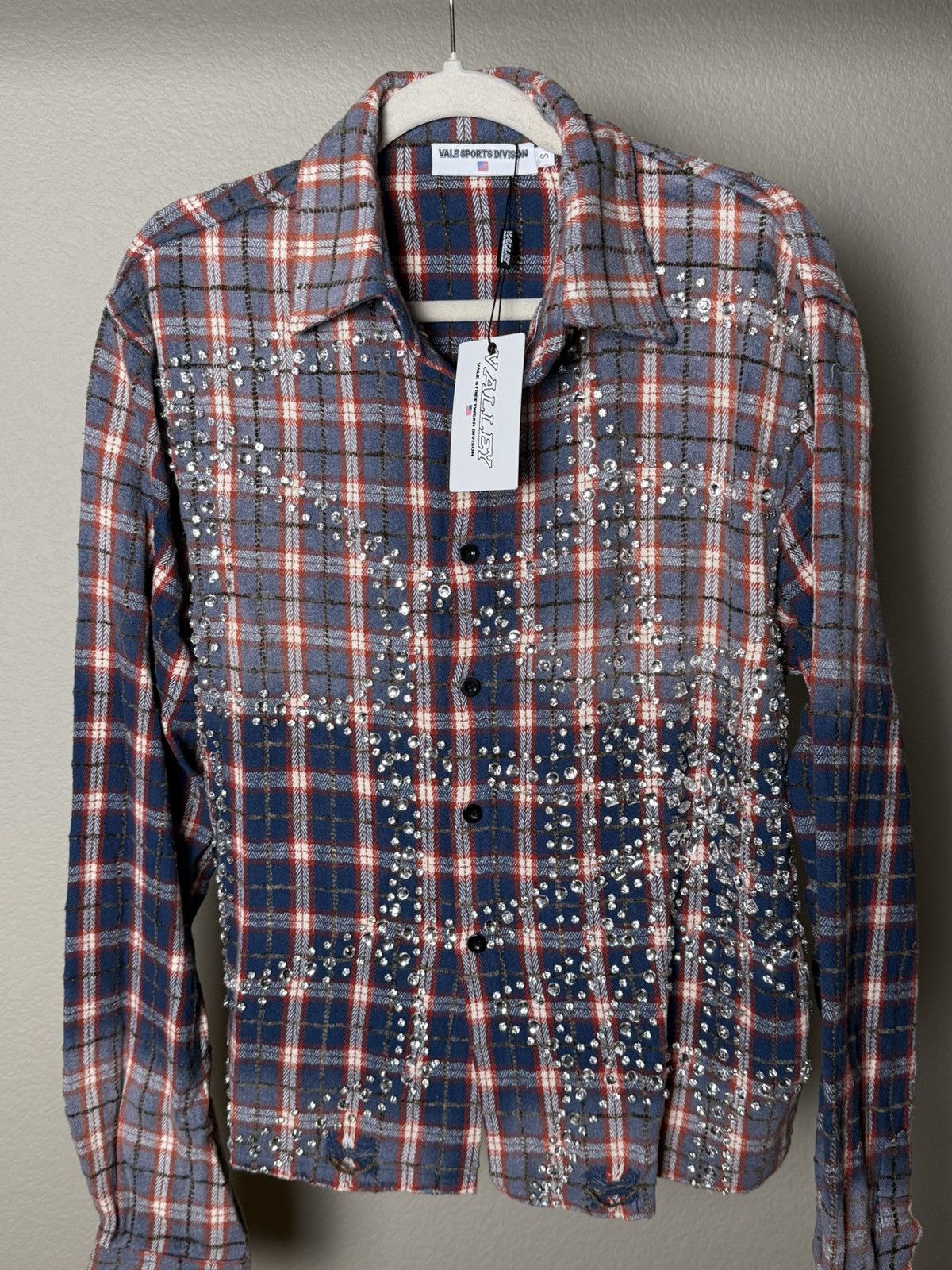 Vale Vale Lives Forever “American Cup” Navy/Red Flannel Shirt | Grailed